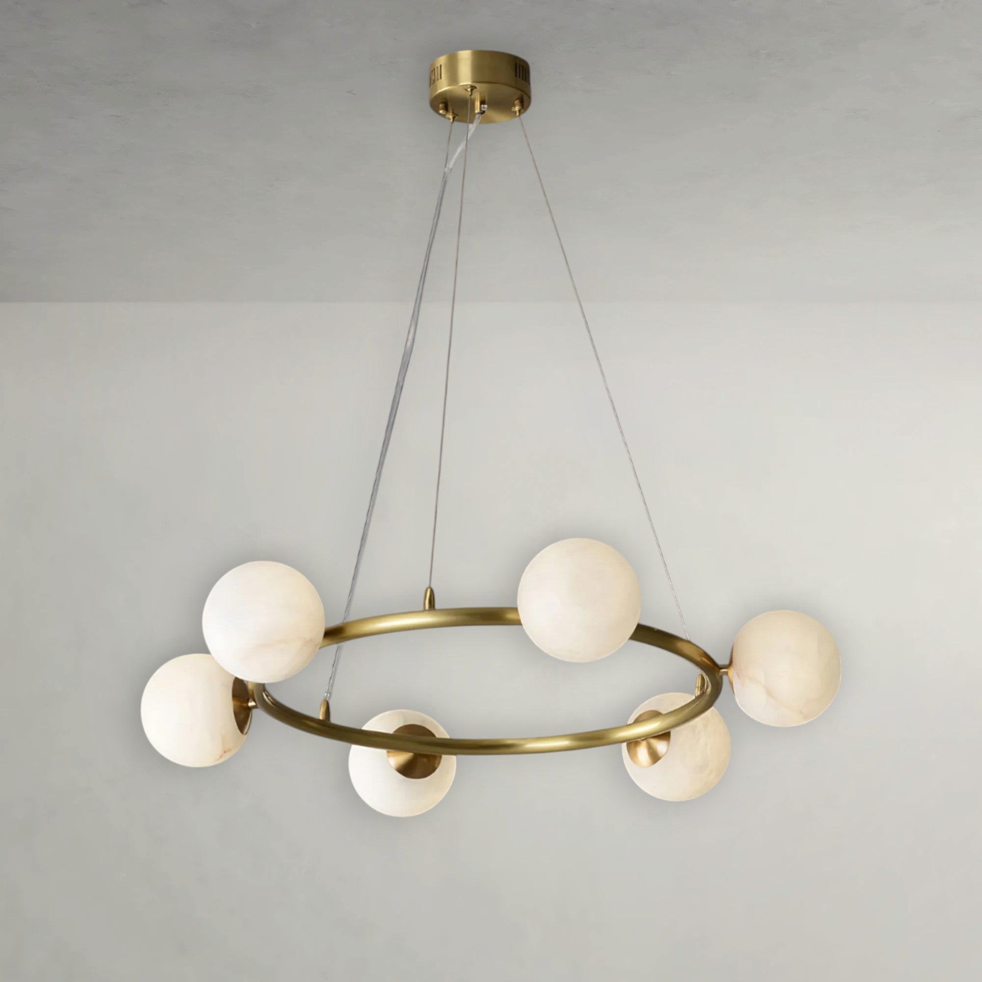 Bravon Alabaster Ring Chandelier – Avenrel